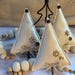 Handmade Wool Felt Christmas Tree Ornaments: Beige Holiday Decor - Etsy