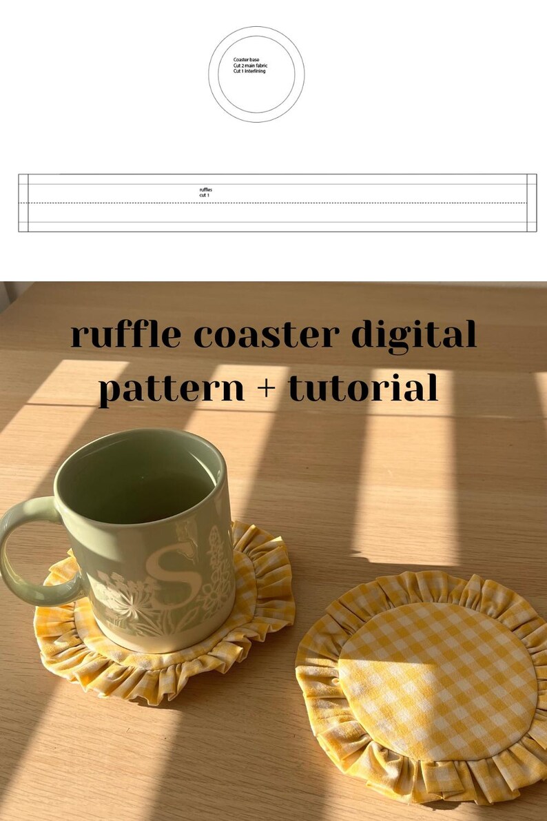 Ruffle Coasters | Digital Sewing Pattern - Etsy