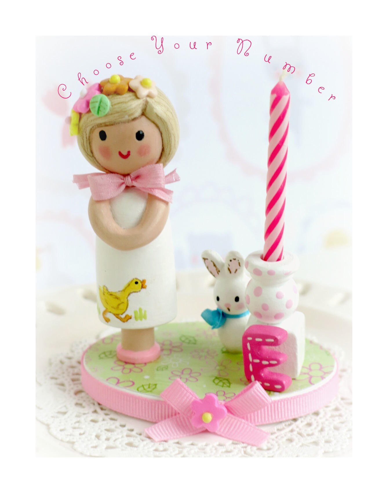 Candle Cake Topper Birthday Candle First Birthday Girl | Etsy