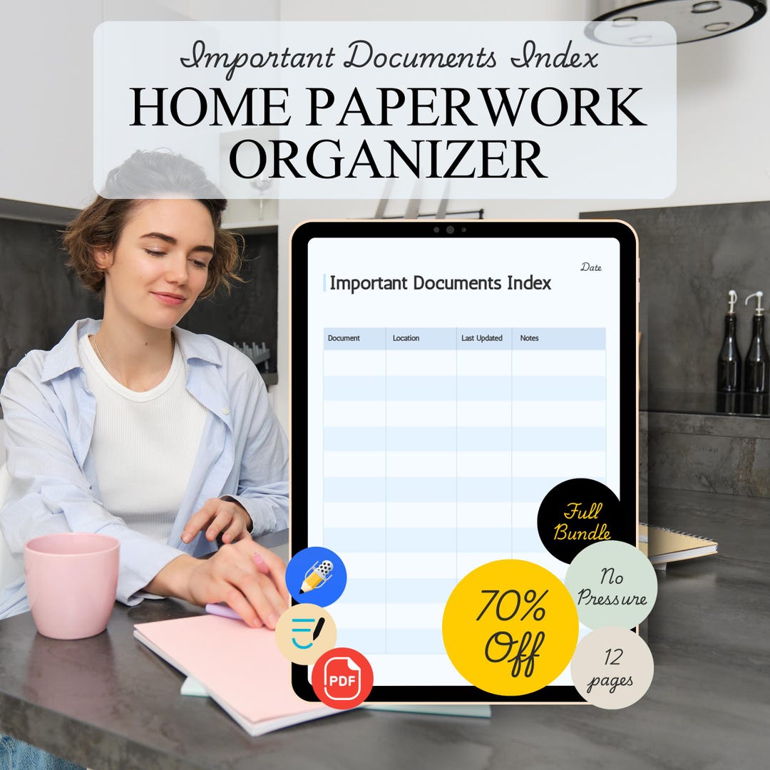 ADHD Home Paperwork Organizer | 2026 Planner | Life Admin, Bills ...