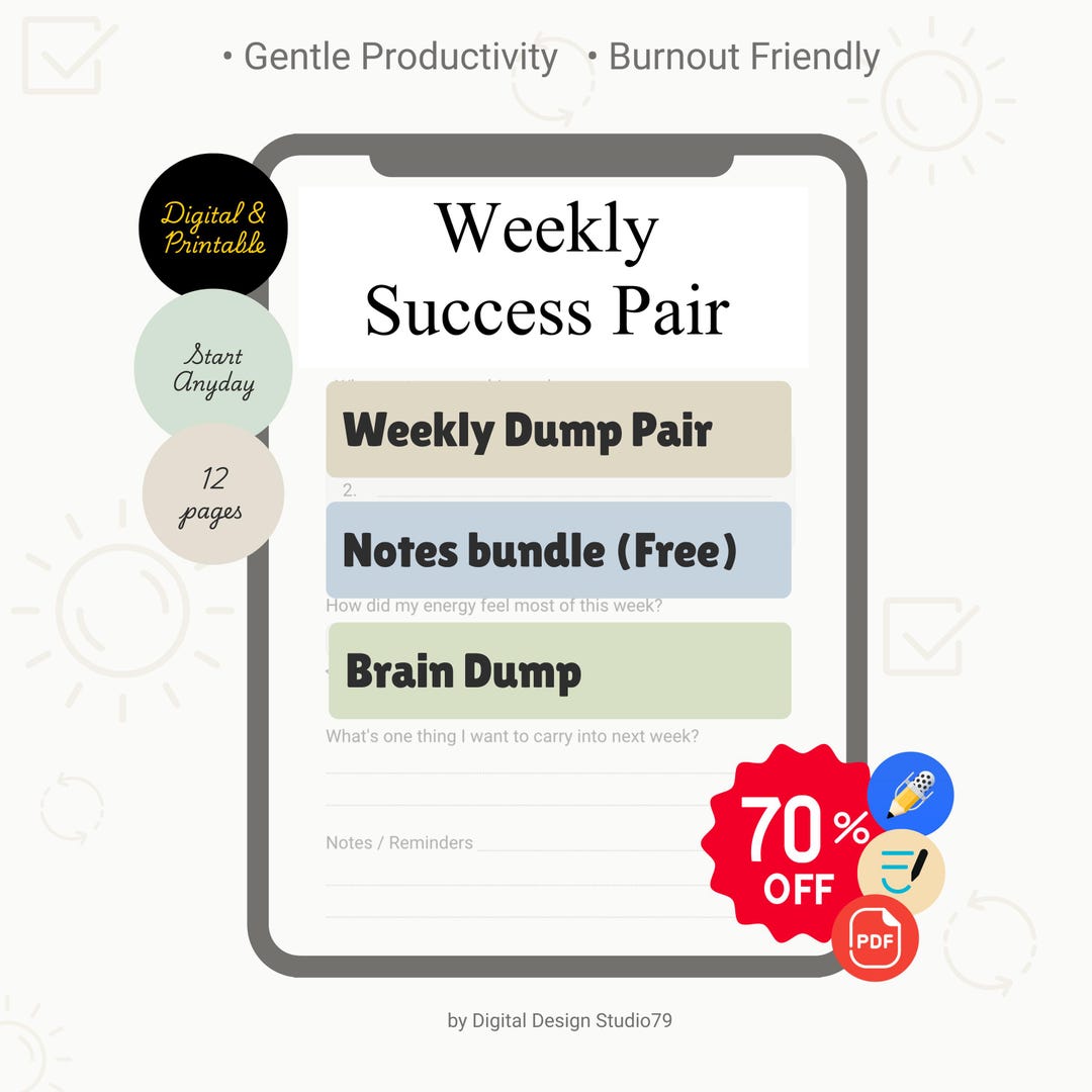ADHD Weekly Planner, 2026 Planner, Student Work Organizer (digital ...