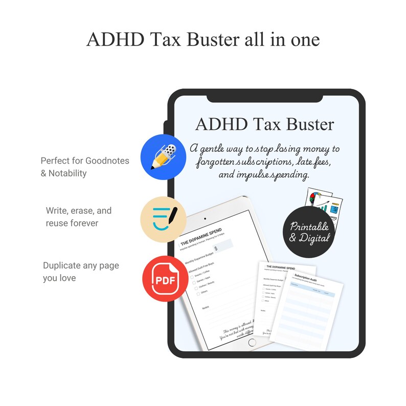 ADHD Digital Planner | 2026 Digital Planner, ADHD Planner, Goodnotes ...