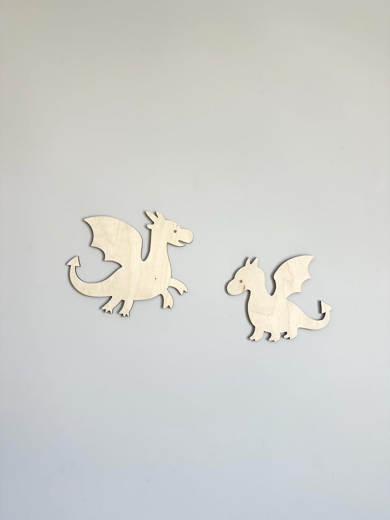 Wooden Nursery Dragon, Montessori Wall Art, Fantasy Wall Decor, Sign ...
