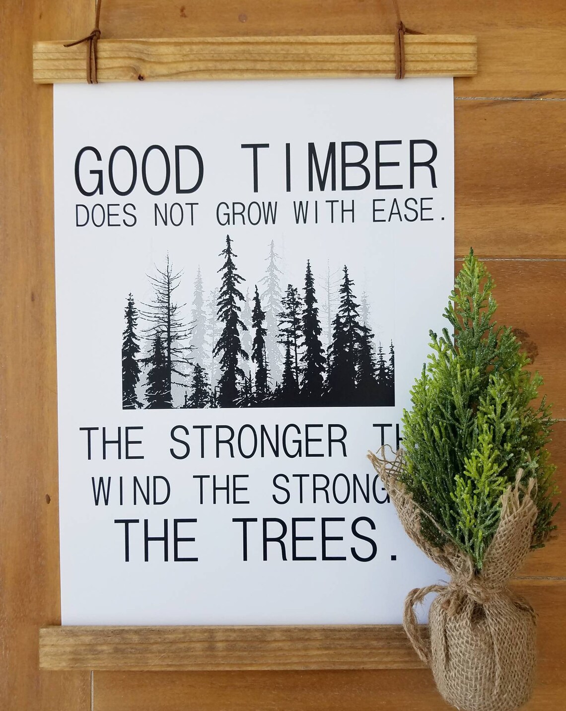 Good Timber Does Not Grow With Ease the Stronger the Winds - Etsy