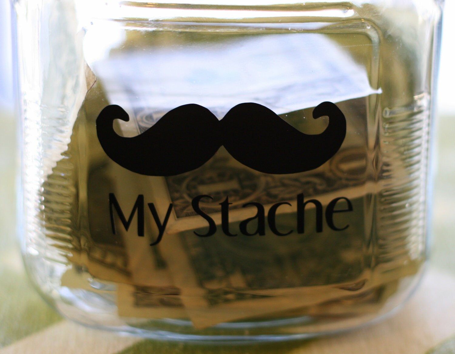 Vinyl Decal My Stache with Mustache Decal to label | Etsy