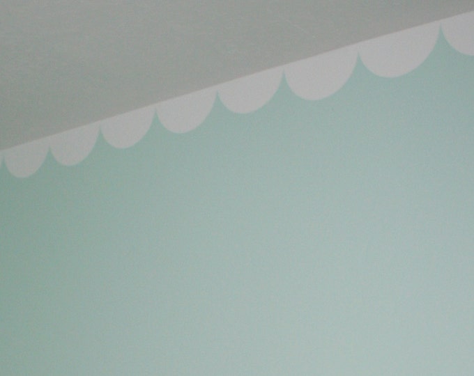 Vinyl Scallop Decals for Wall Customizeable Choose Your Color Girls ...