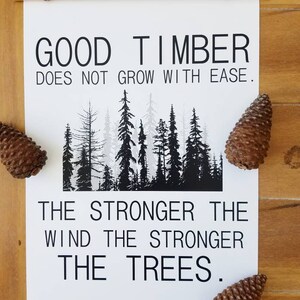 Good Timber Does Not Grow With Ease, the Stronger the Winds the ...