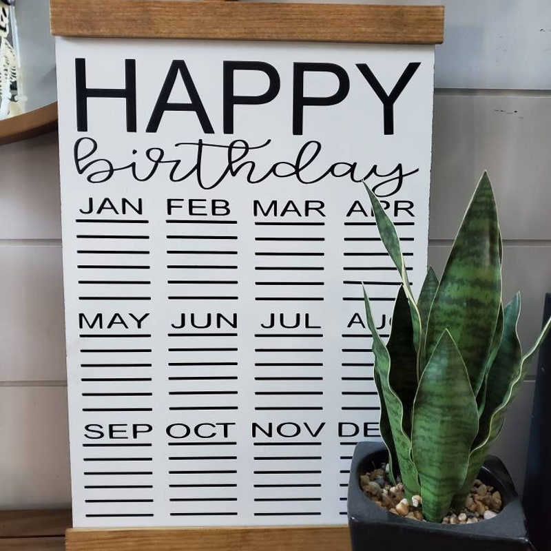 Birthday Chart - Etsy