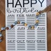 Happy Birthday Birthday Organizer Birthday Chart Family - Etsy