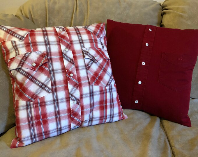 MEMORY PILLOW Made From Your Loved Ones Shirts - Etsy