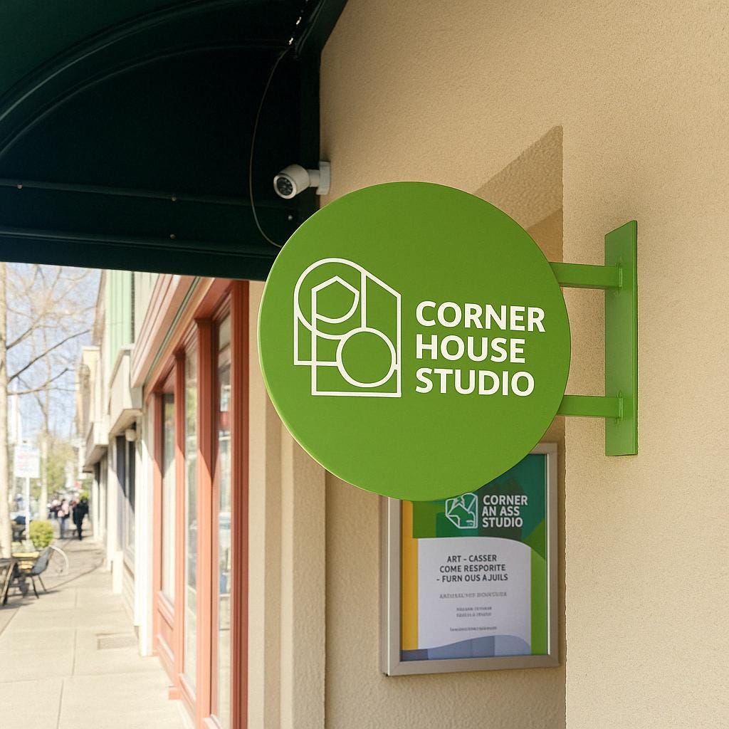 Custom Double Sided Blade Sign – Round Metal Hanging Storefront Sign ...