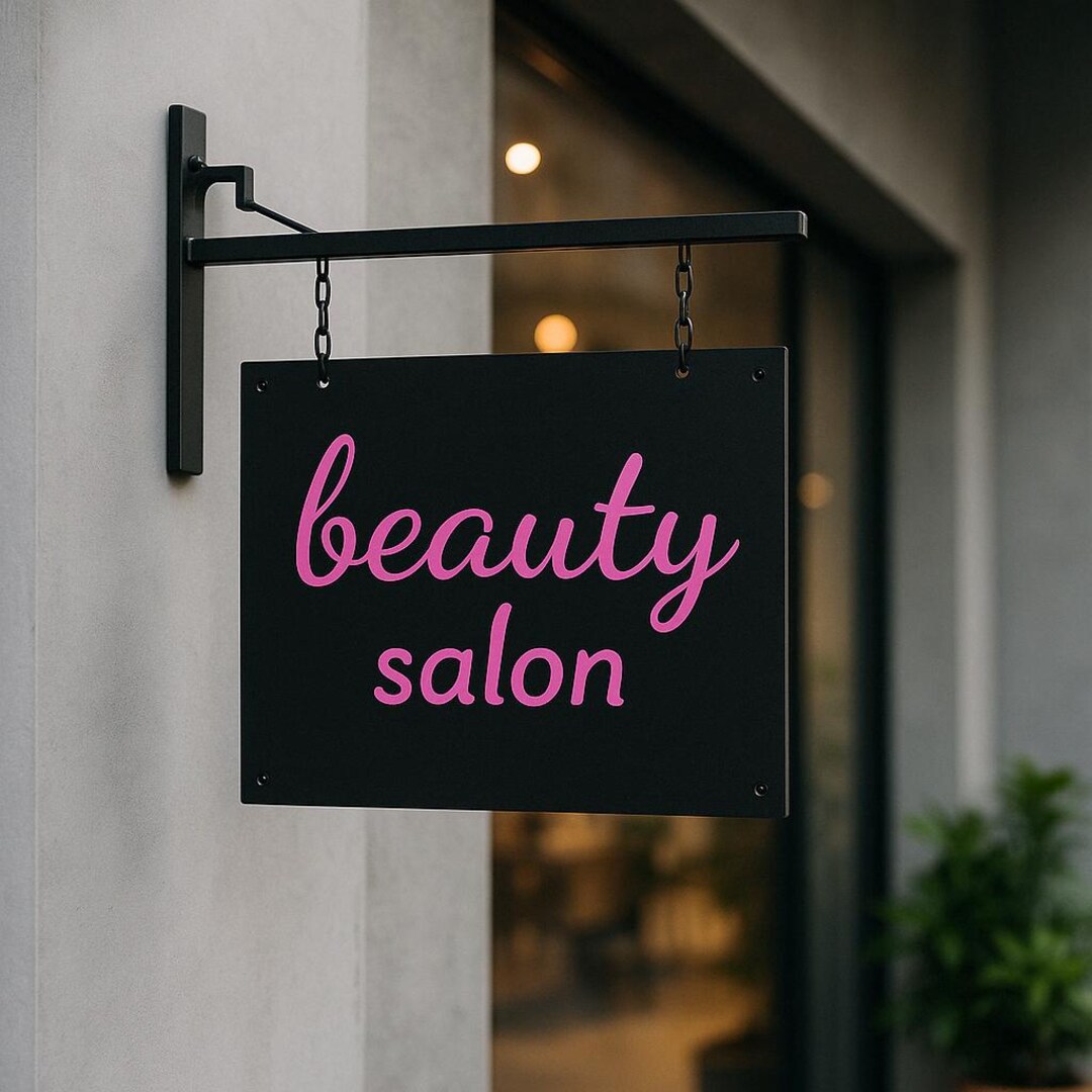 Custom Business Hanging Blade Sign – Outdoor/indoor Metal Way Finding ...