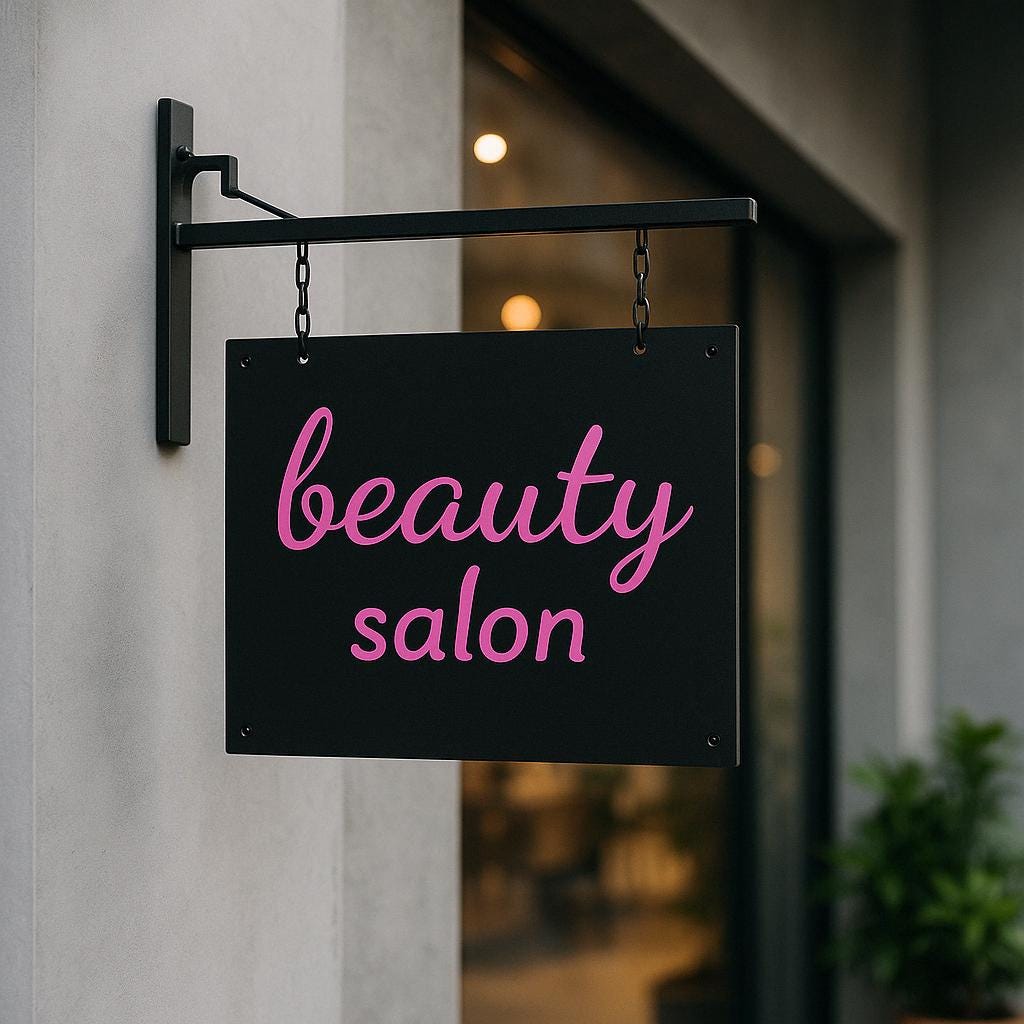 Custom Double Sided Blade Sign – Round Metal Hanging Storefront Sign ...