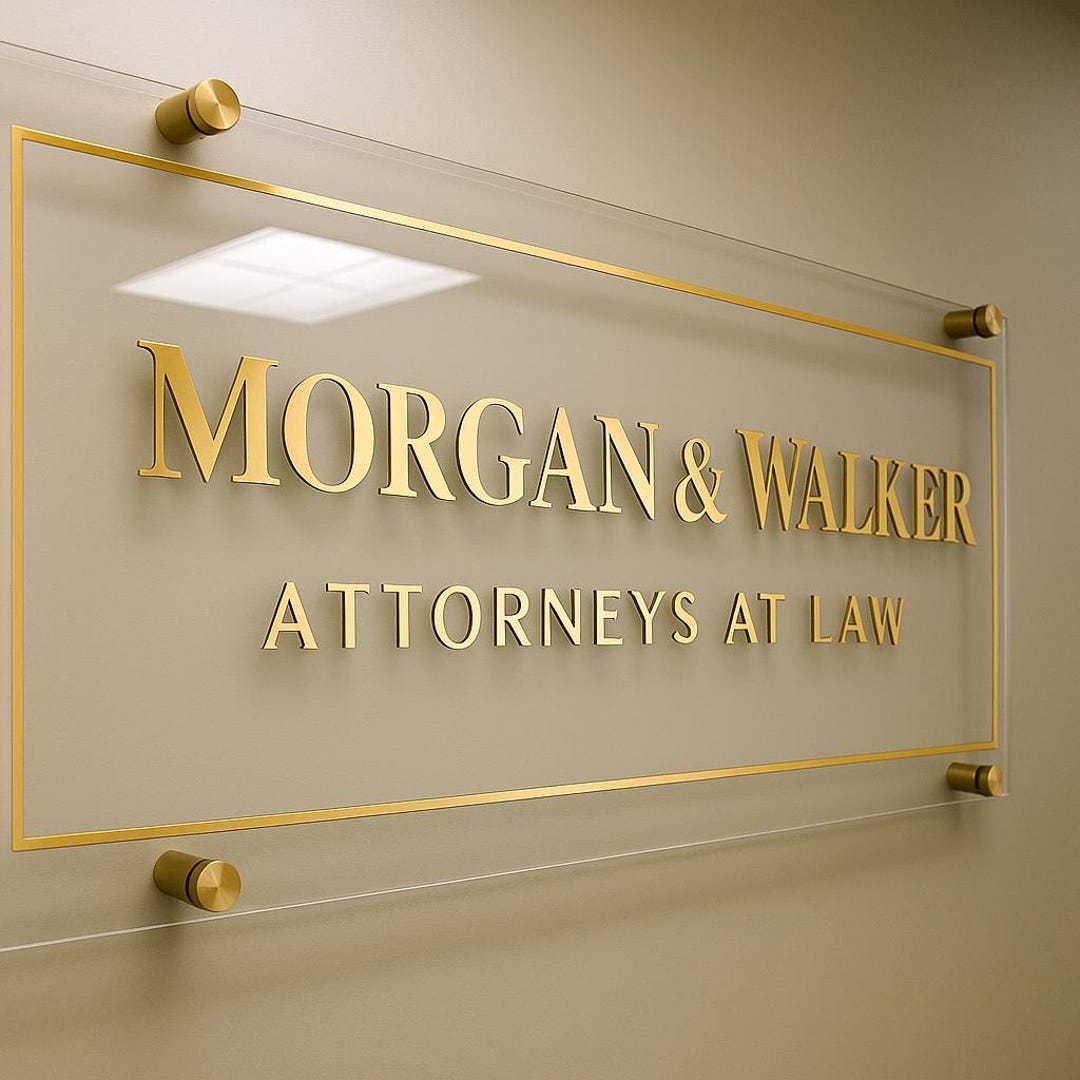 Custom Acrylic Logo Sign for Business – Personalized Bar, Office Wall ...