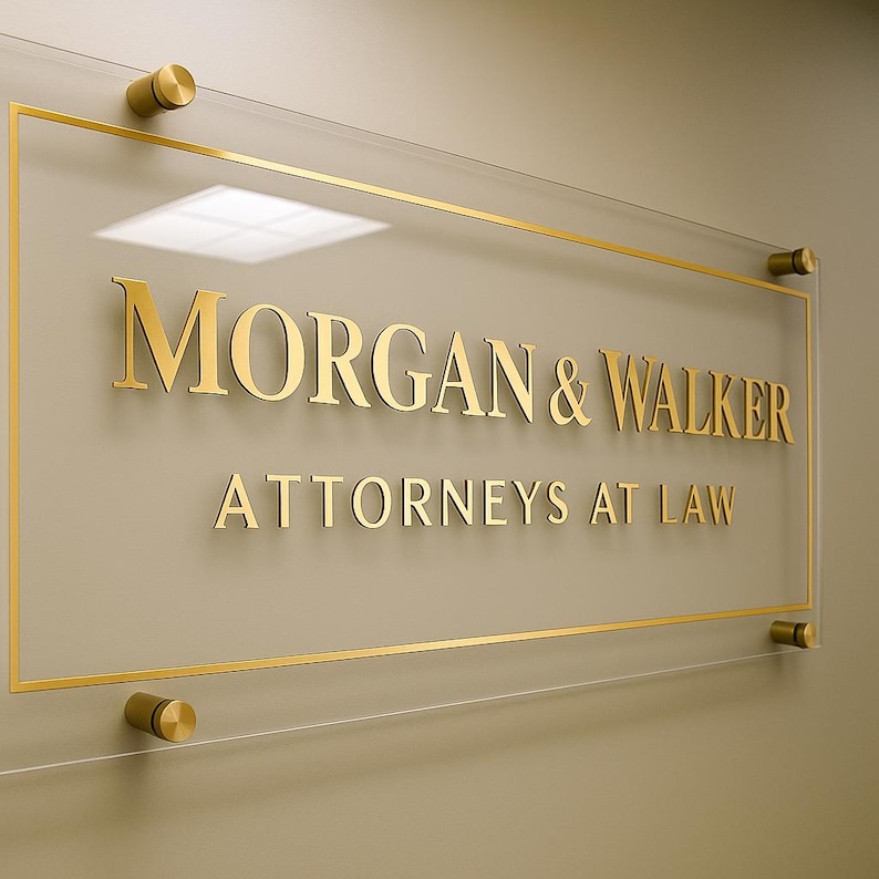 Custom Acrylic Logo Sign for Business – Personalized Bar, Office Wall ...