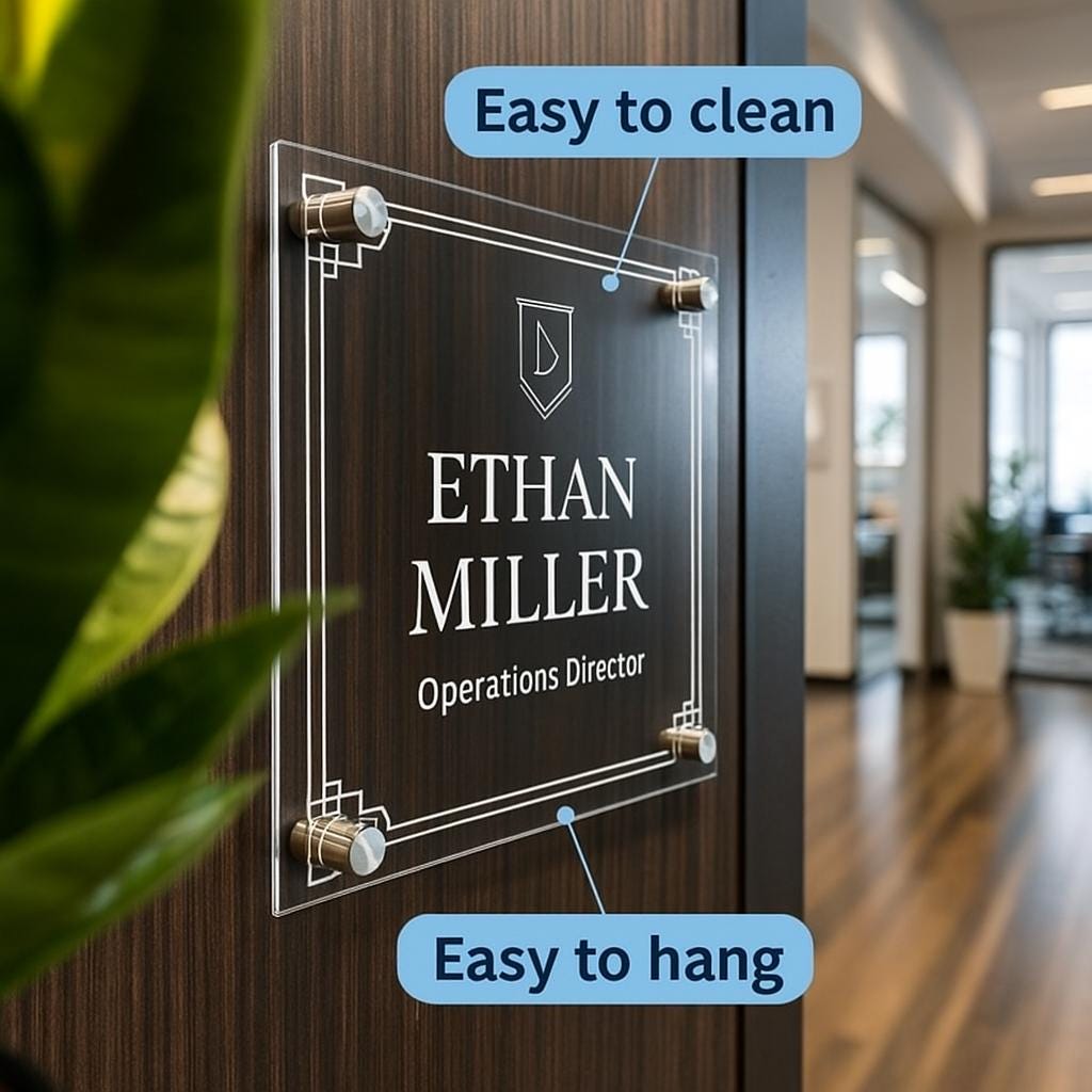 Custom Acrylic Logo Sign for Business – Personalized Bar, Office Wall ...