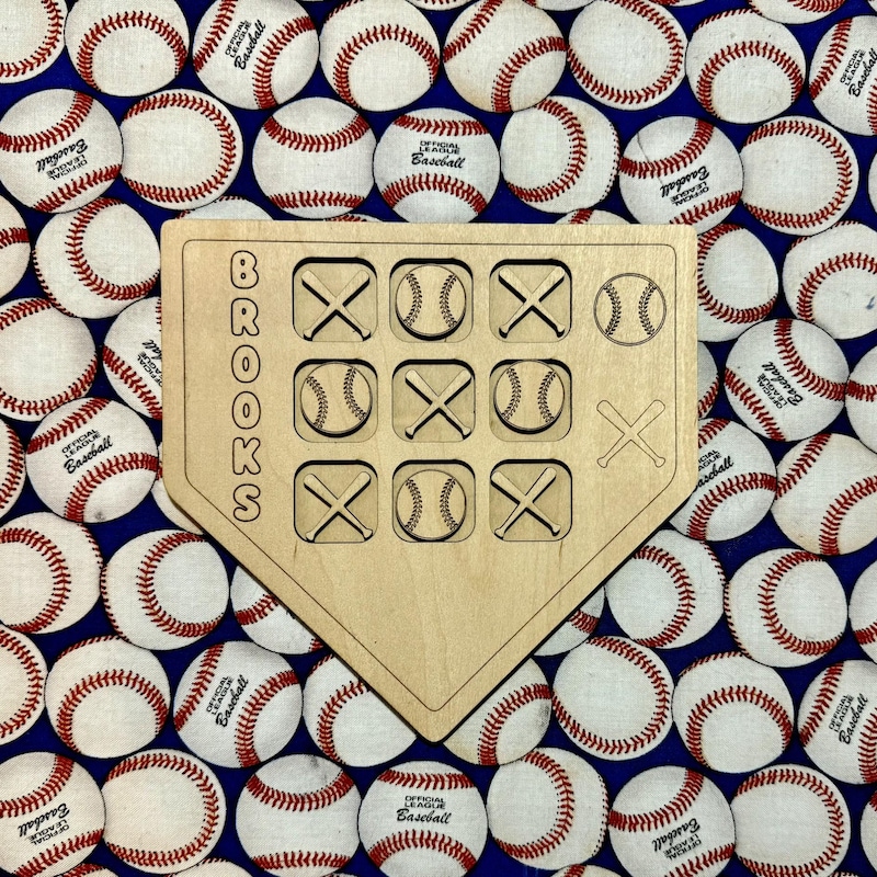 Baseball Tic Tac Toe - Etsy