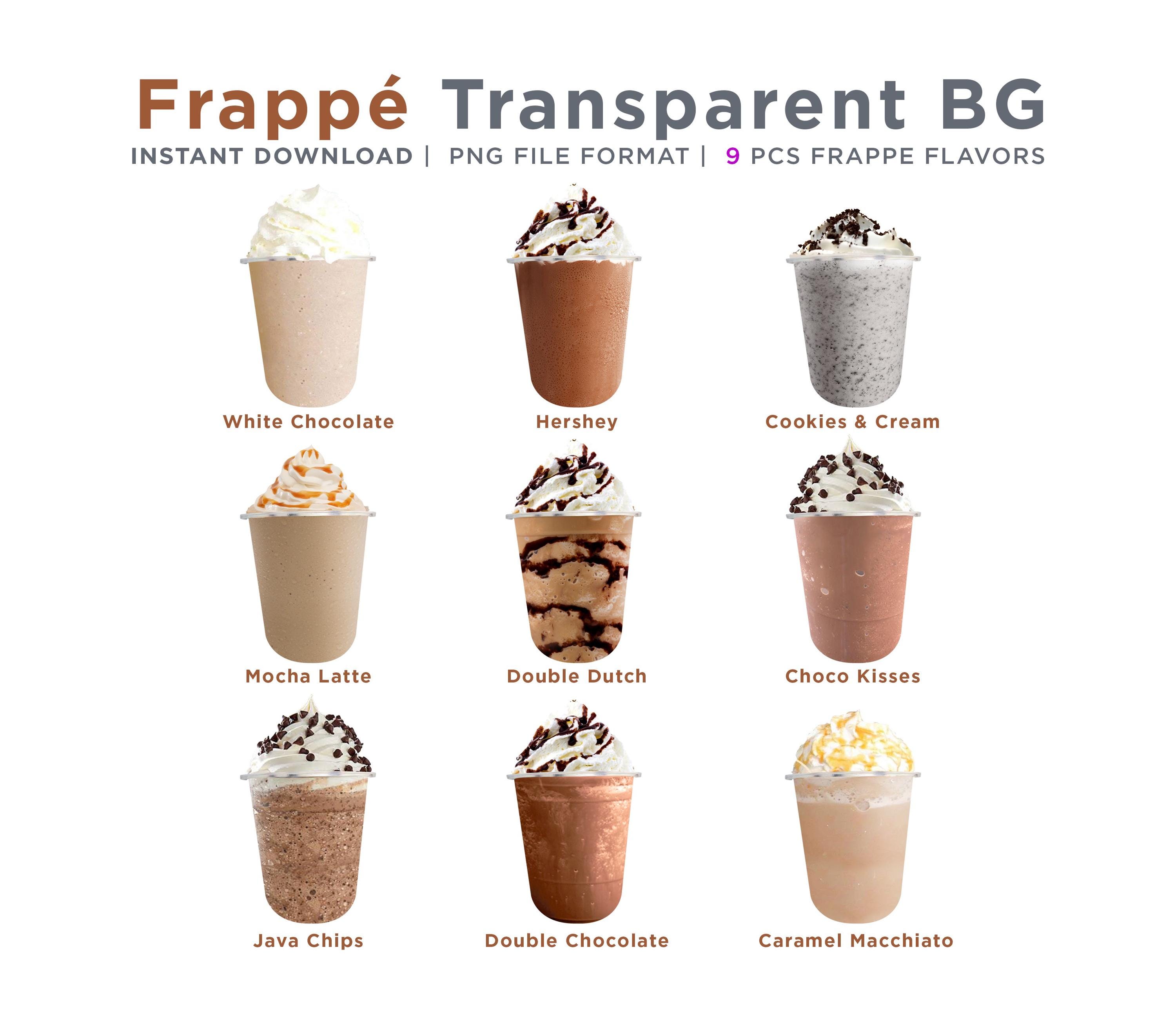 Frappe PNG File Format | 9 Flavors | Transparent Background | Drink ...