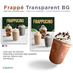 Frappe PNG File Format | 9 Flavors | Transparent Background | Drink ...