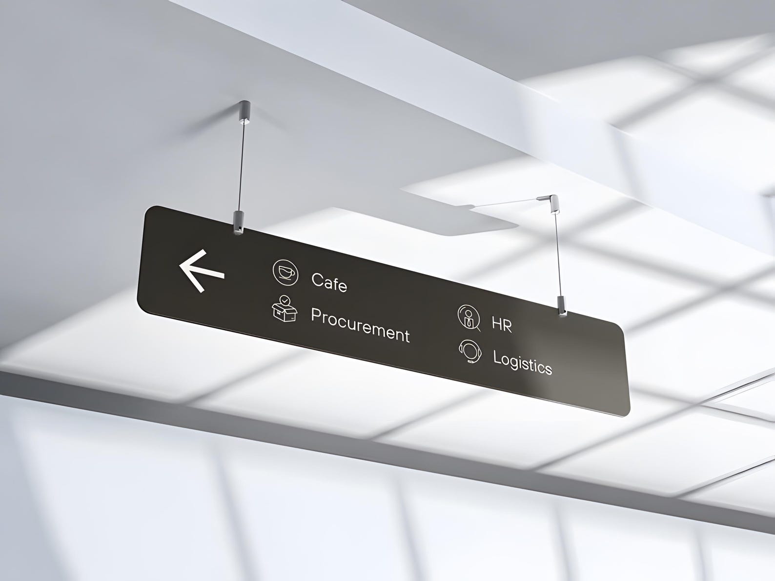Directional Sign, Ceiling Mounted Sign, Blade Sign, Lobby Way Finding ...