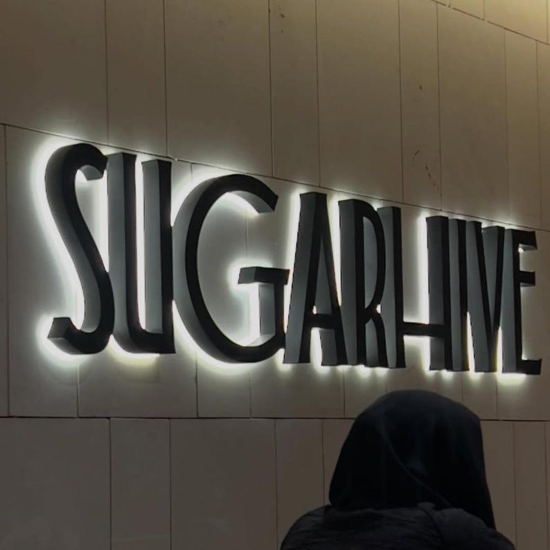 3D Letters Sign, Business Sign, Salon Sign, Metal Signboard ...