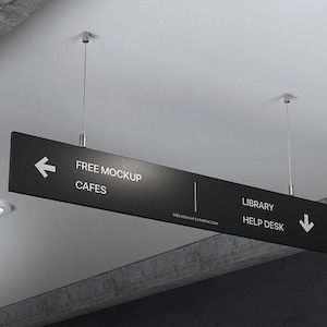 Directional Sign, Ceiling Mounted Sign, Blade Sign, Lobby Way Finding ...