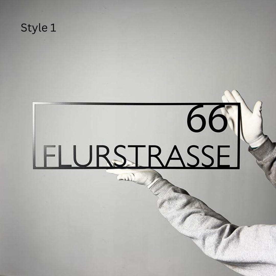 Custom Address Sign, Metal Sign, Modern House Number, Outdoor Address ...