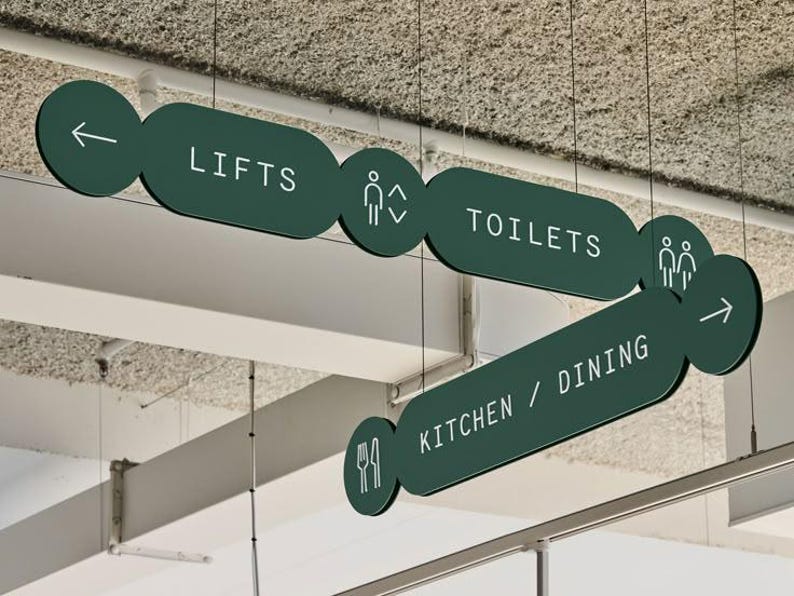 Order Here Sign, Directional Sign, Blade Sign, Way Finding Lobby Sign ...