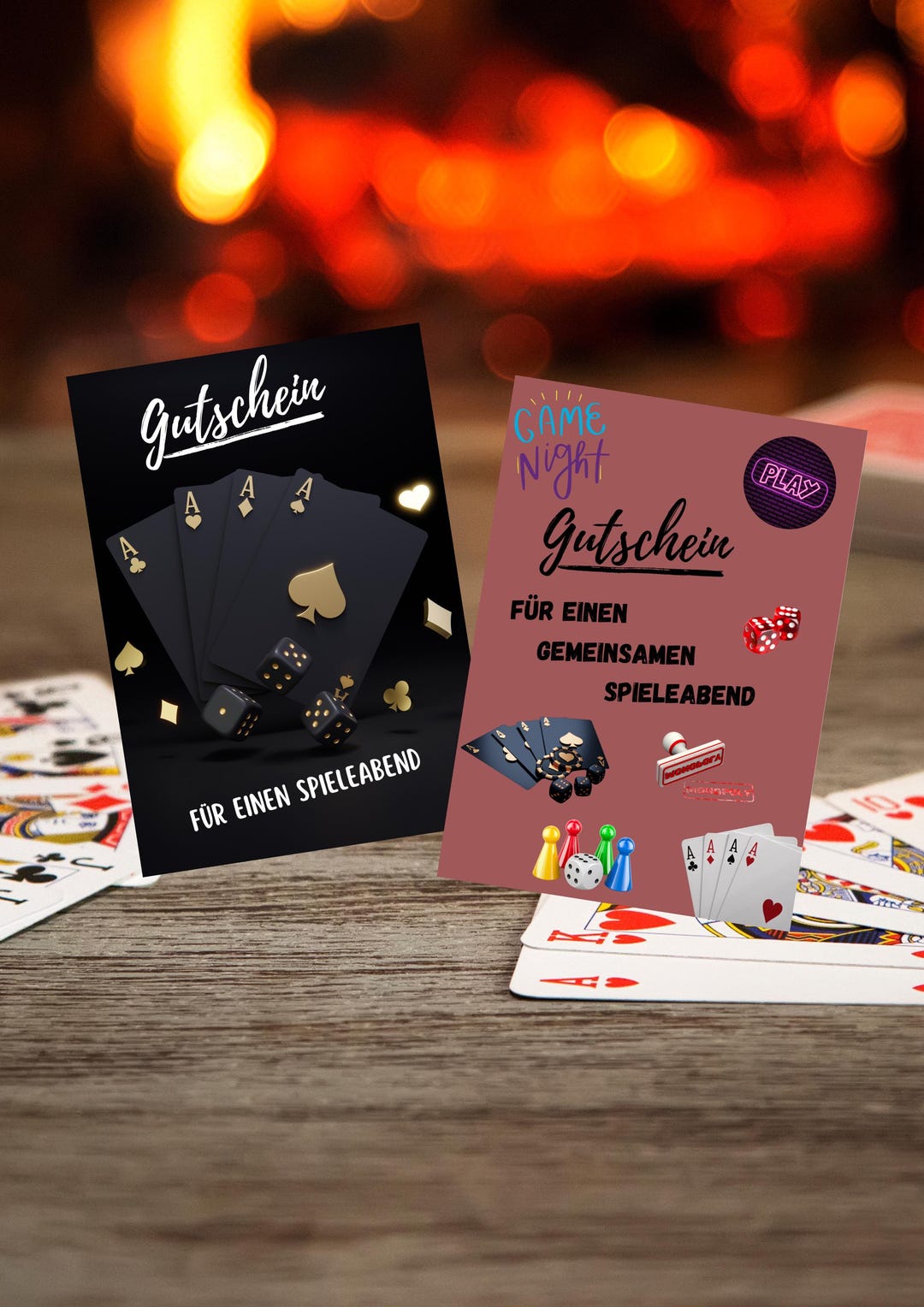 2x Voucher - Game Night - Digital - Printable - A5 - HQ - Time Together ...