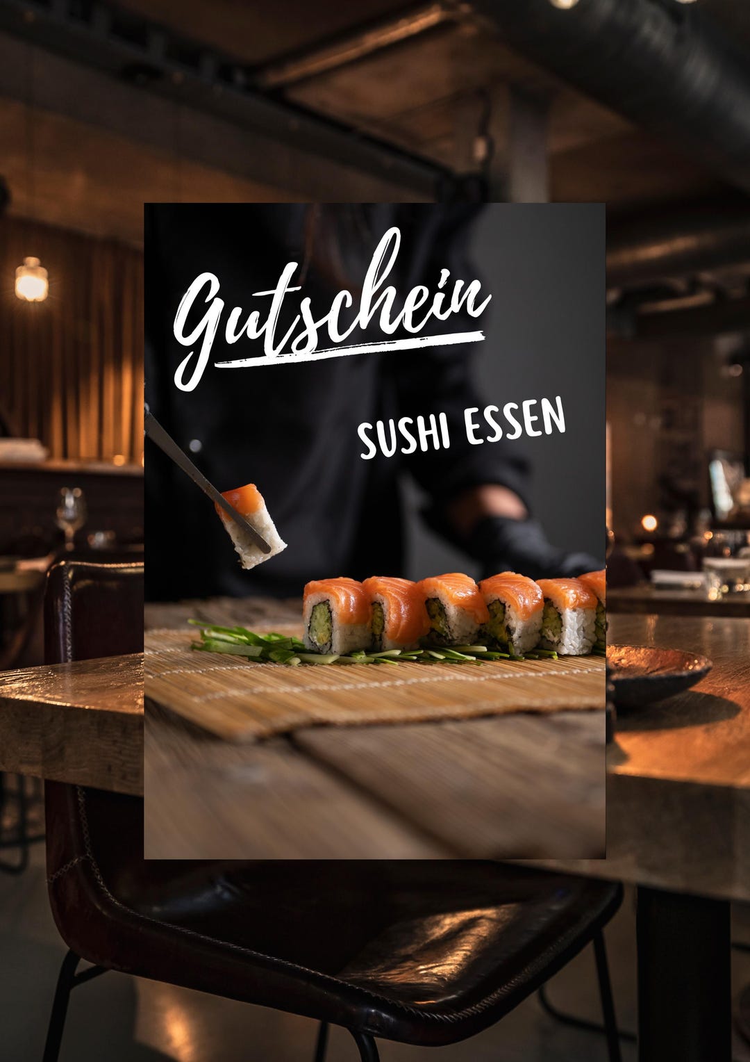 Voucher - Sushi - Digital - Printable - A5 - HQ - Dinner - Restaurant ...