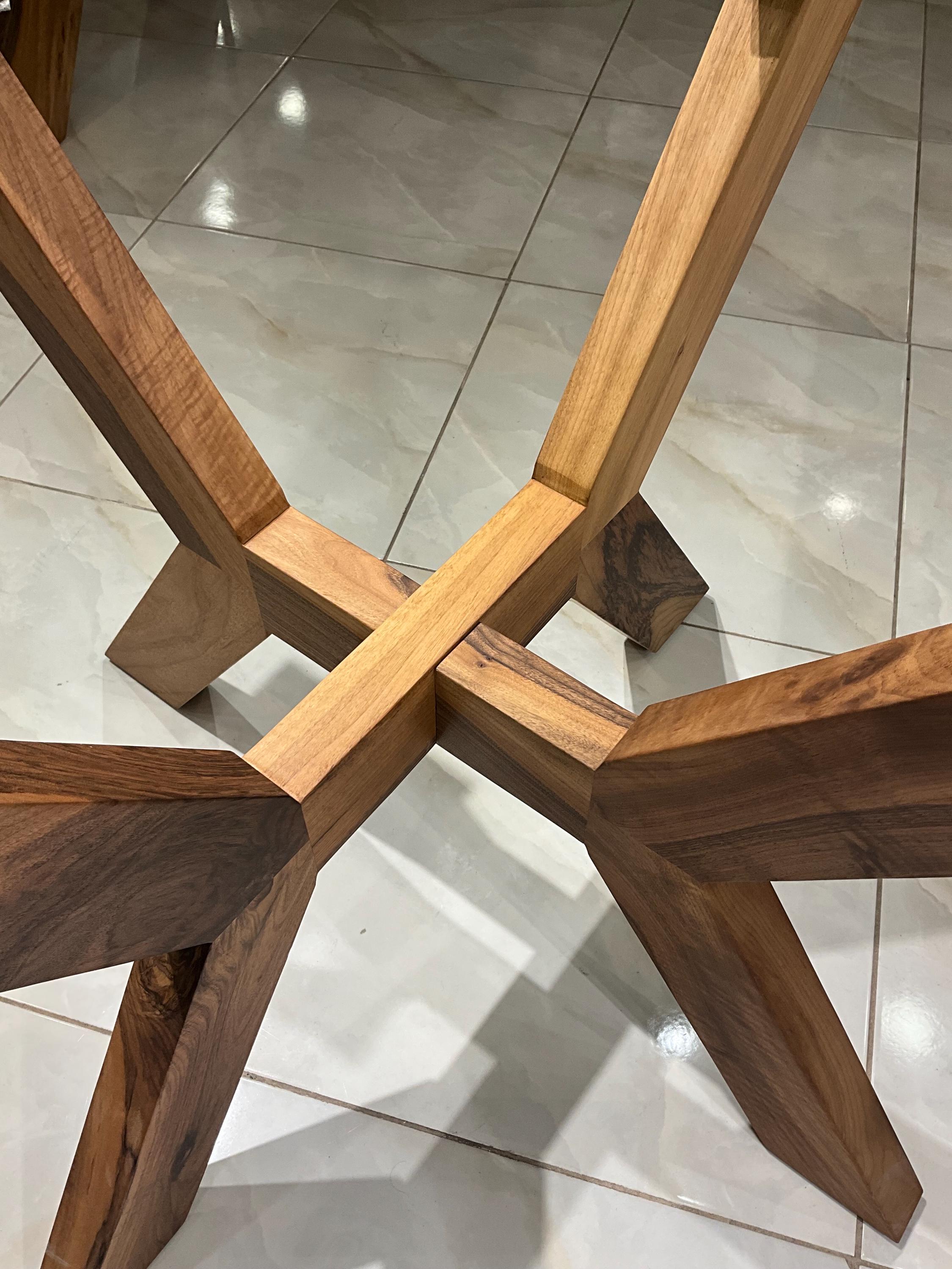 Spider Walnut Table Legs — Handcrafted Wooden Legs for Unique Furniture ...