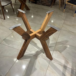 Spider Walnut Table Legs — Handcrafted Wooden Legs for Unique Furniture ...