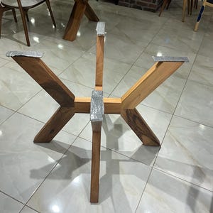 Spider Walnut Table Legs — Handcrafted Wooden Legs for Unique Furniture ...