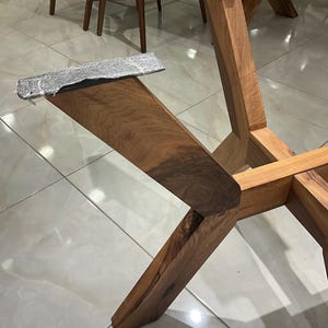 Spider Walnut Table Legs — Handcrafted Wooden Legs for Unique Furniture ...