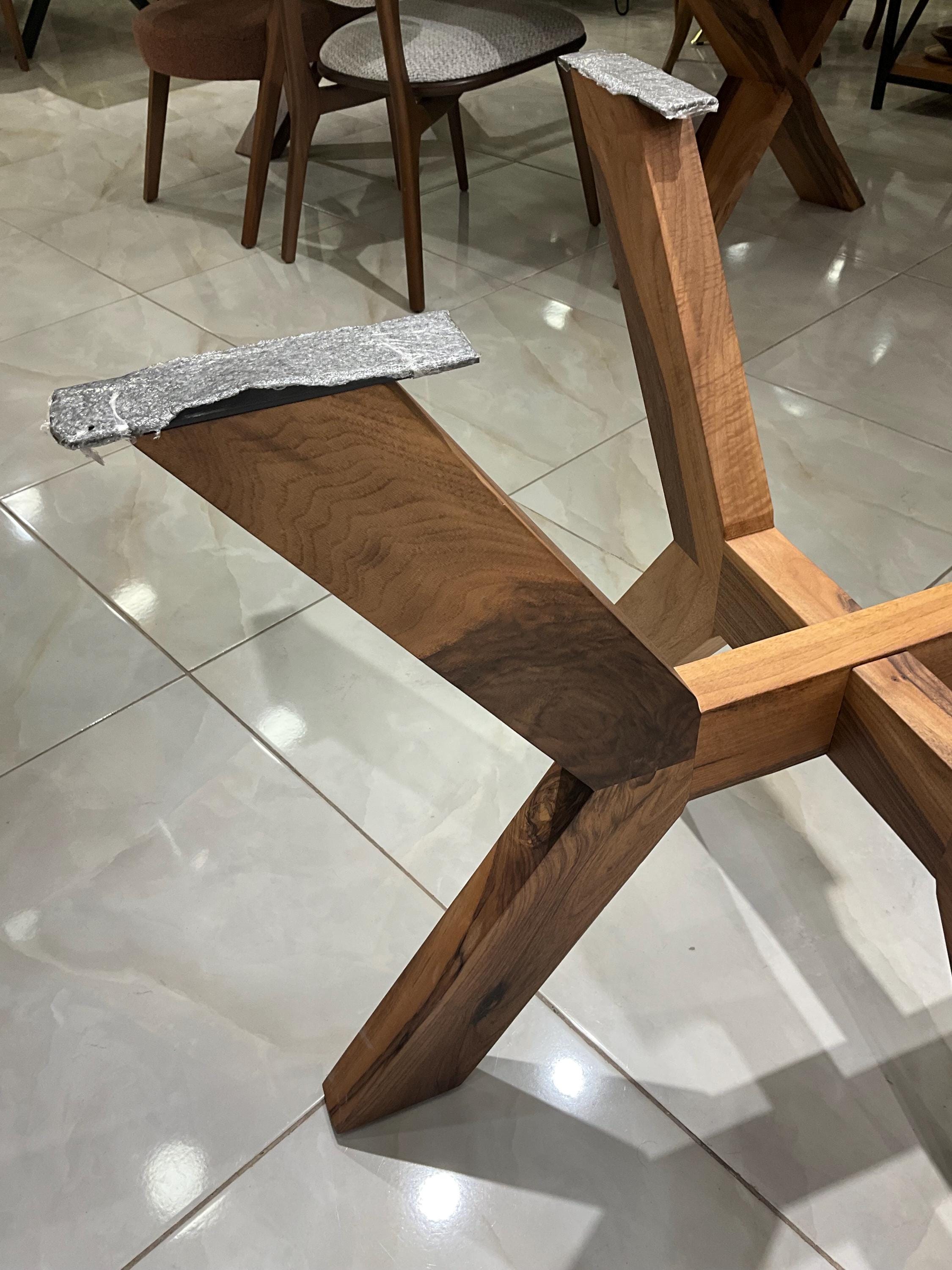 Spider Walnut Table Legs — Handcrafted Wooden Legs for Unique Furniture ...