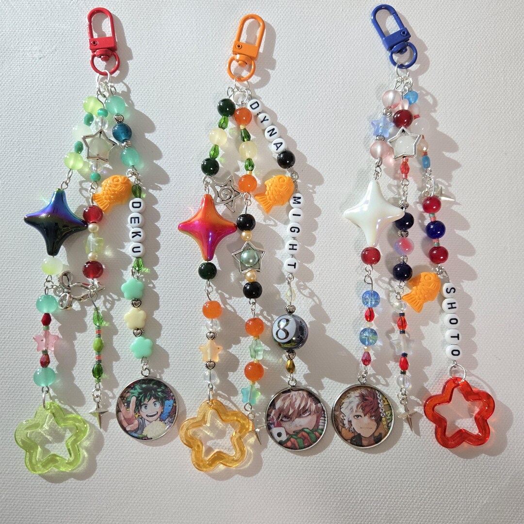 Handmade MHA My Hero Academia Long Keychains || Midoriya, Bakugou ...