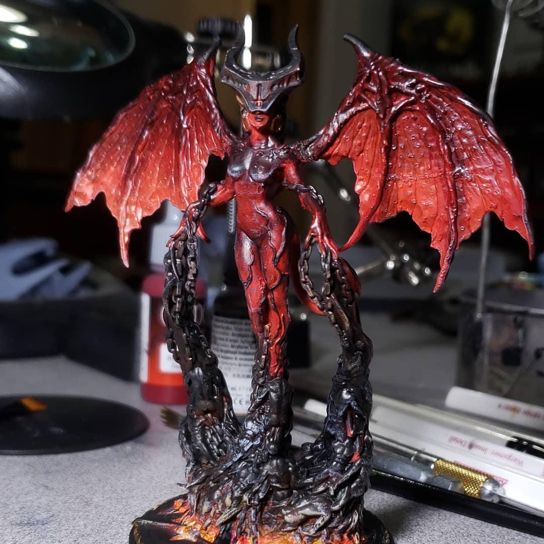 Demon Queen STL File – 3D Printable Dark Fantasy Female Figure – Resin ...