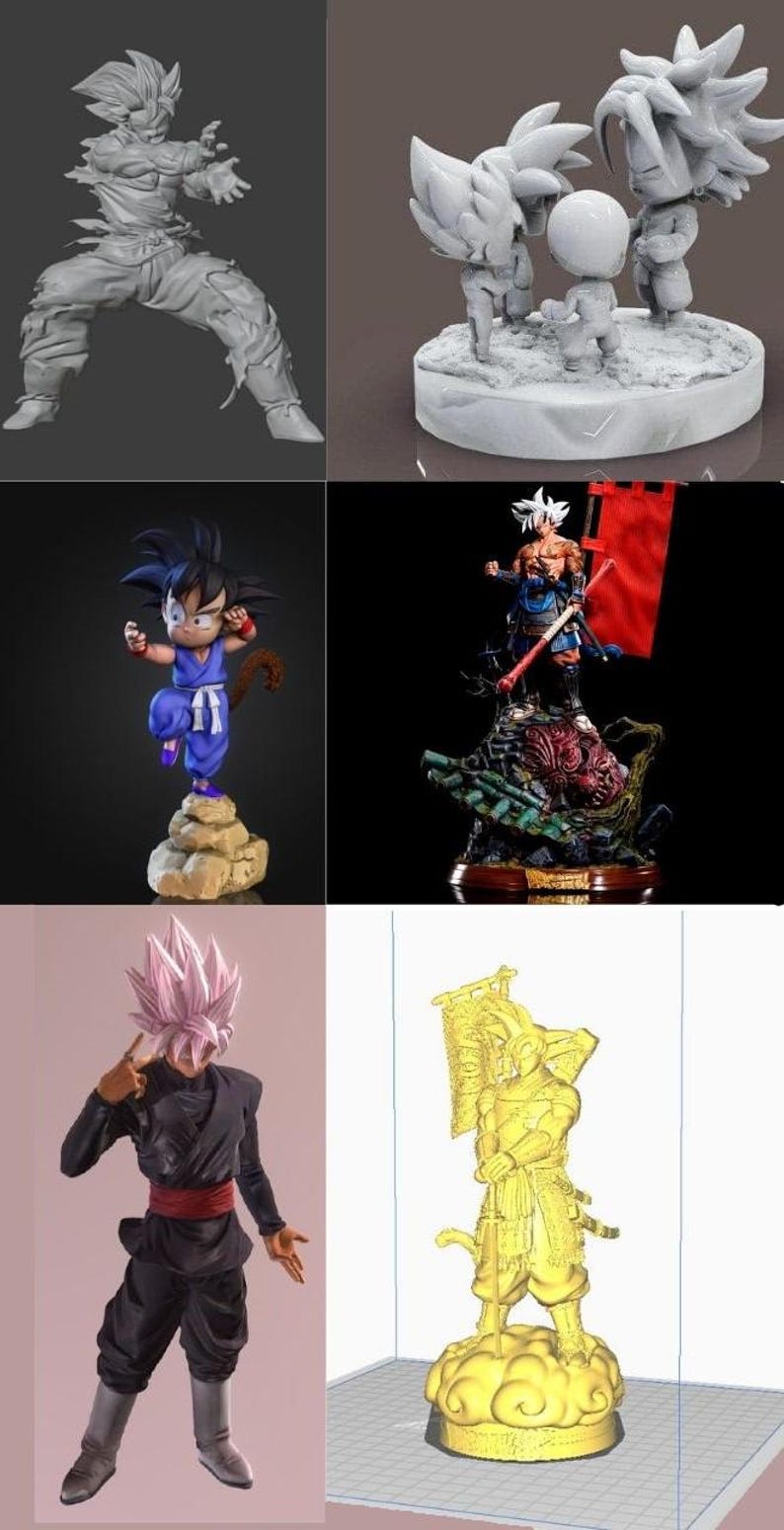 30 Goku 3D STL File Bundle – Fan Art Printable Figure Set – Anime ...