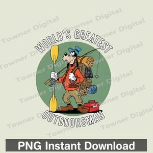 World's Greatest Outdoorsman Cartoon Dog Dad Png, Father's Day Png ...