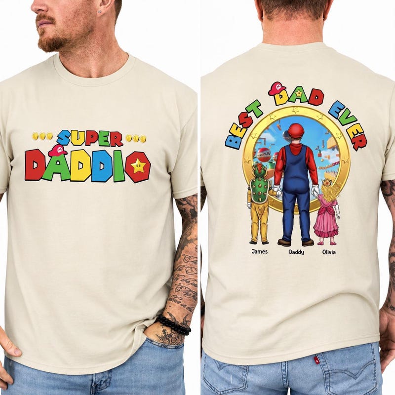 Best Dad Ever Mario Shirt - Etsy