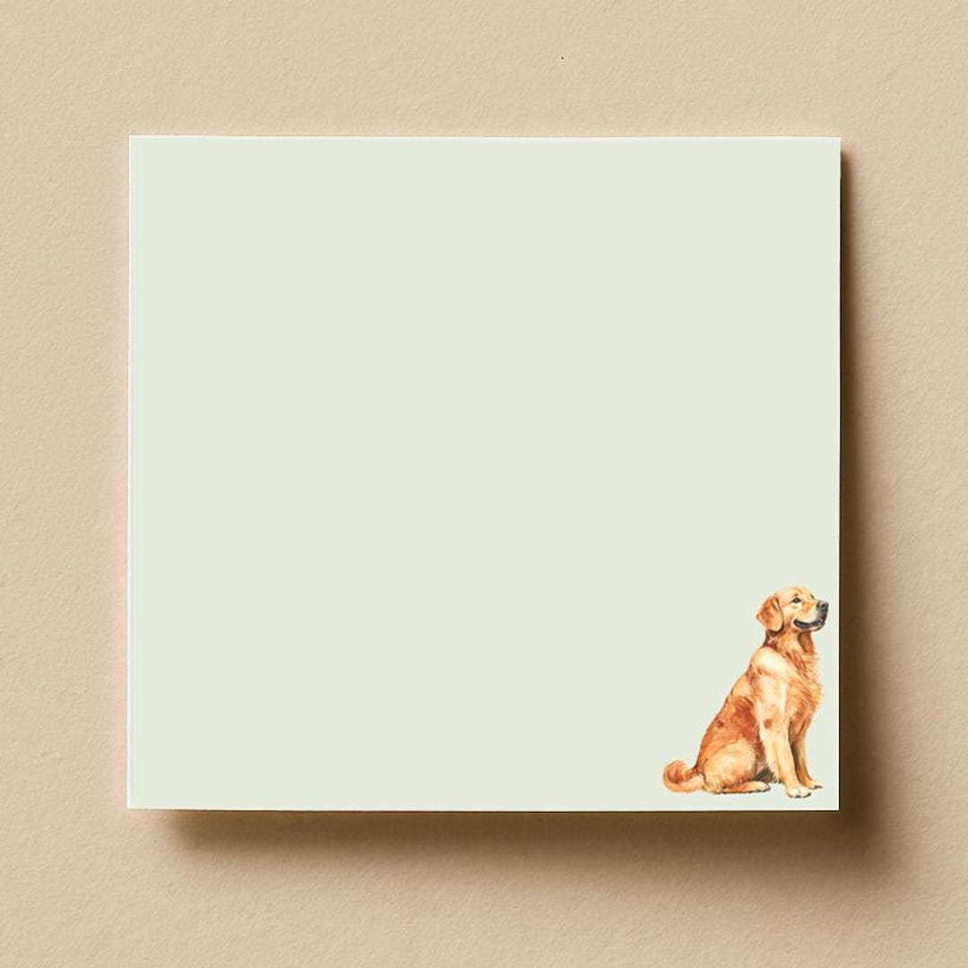Golden Retriever Sticky Note, Golden Retriever Sticky Note, Golden ...