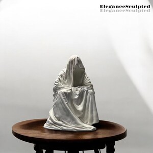 The Cloak of Conscience Plaster Statue | Gothic Hooded Sculpture ...