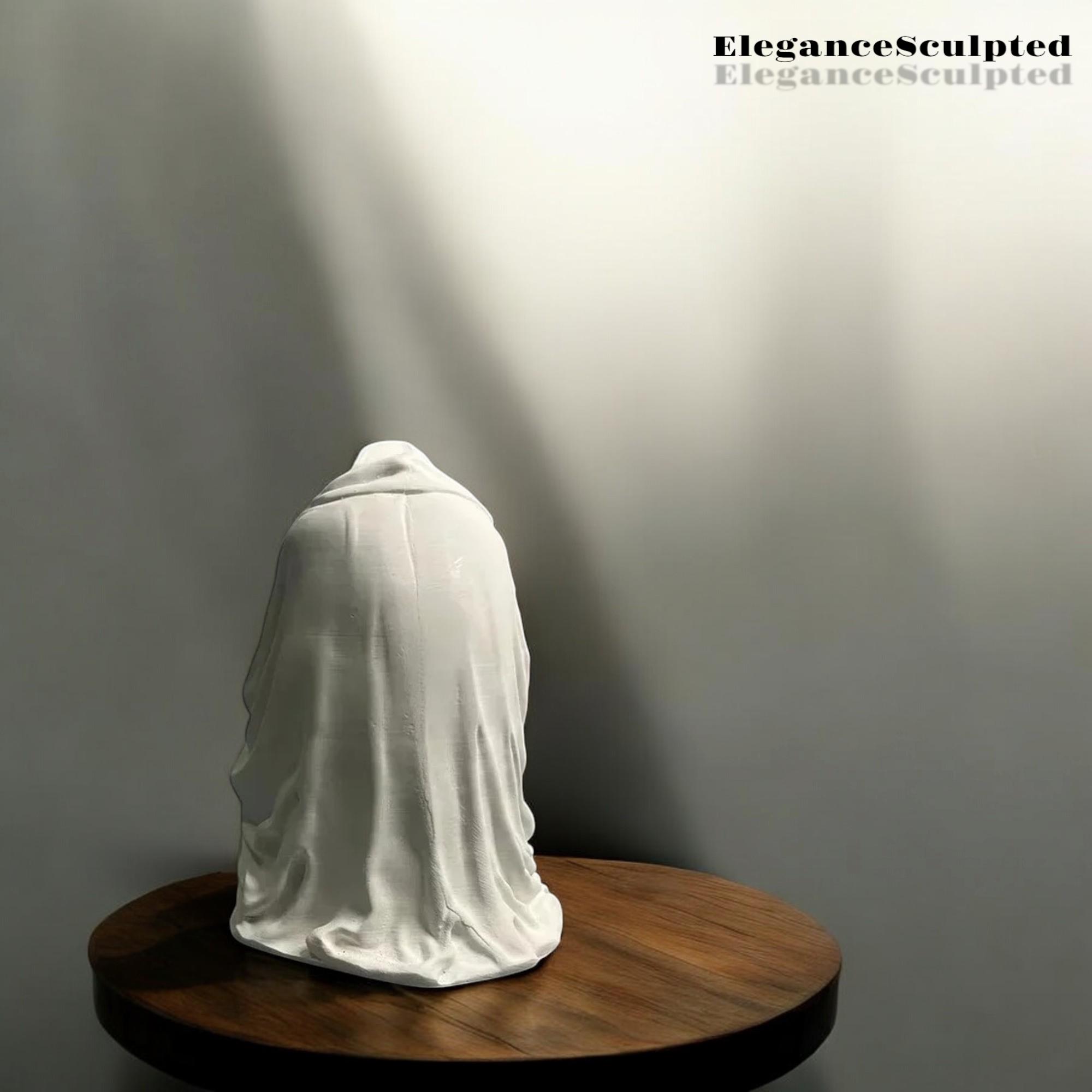 The Cloak of Conscience Plaster Statue | Gothic Hooded Sculpture ...
