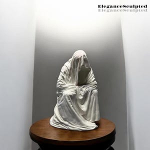 The Cloak of Conscience Plaster Statue | Gothic Hooded Sculpture ...