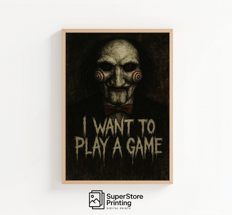 Saw Billy the Puppet Poster, Digital Print, Sketch, Horror Wall Art ...
