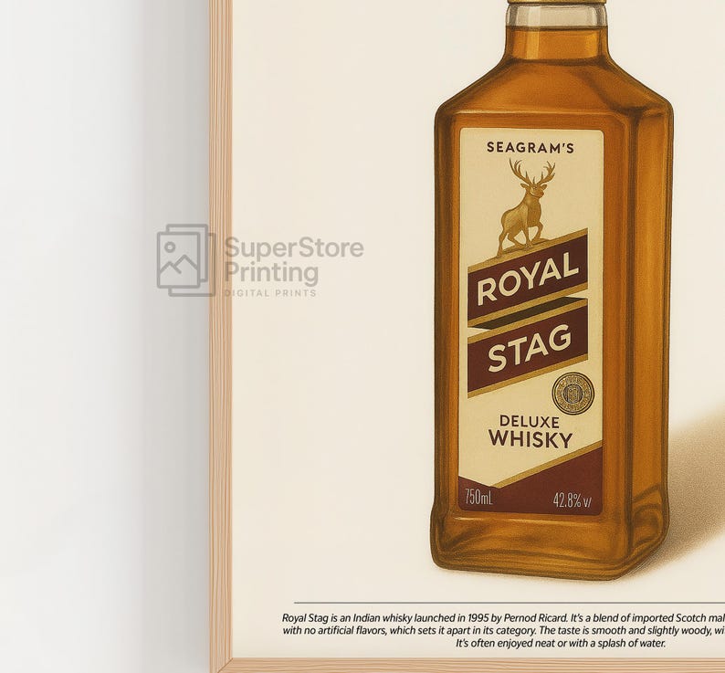 Royal Stag Whiskey Poster, Liquor Poster, Alcohol, Bar Poster, Whisky ...