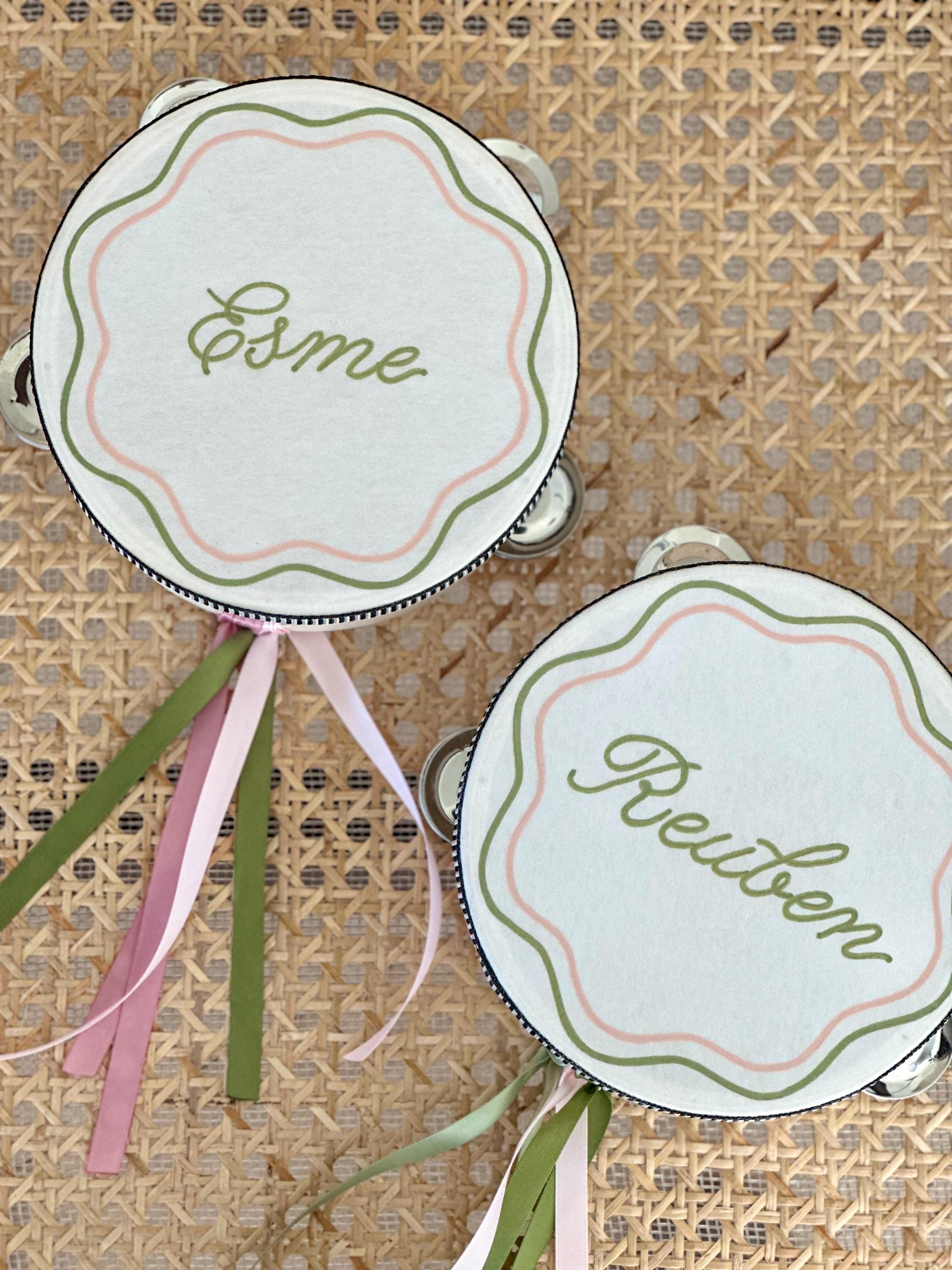 Personalised Tambourines | Custom Calligraphy, Wedding Favours, Unique ...