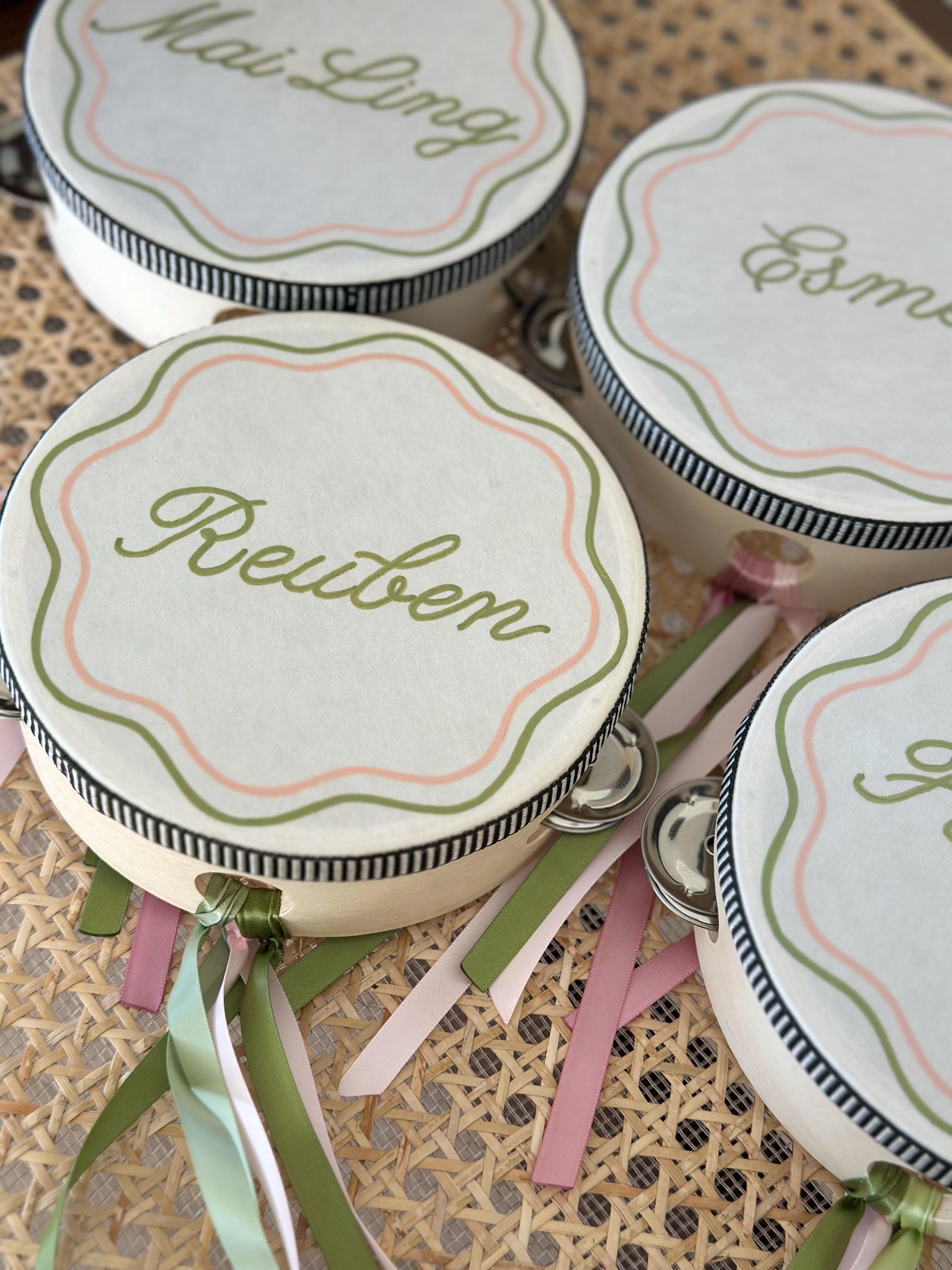 Personalised Tambourines | Custom Calligraphy, Wedding Favours, Unique ...