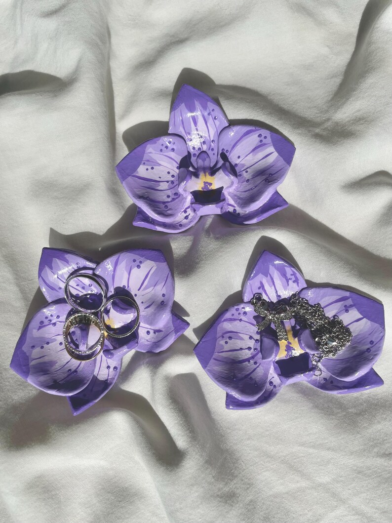 LIMITED STOCK | Handmade Clay Orchid Trinket Tray - Etsy