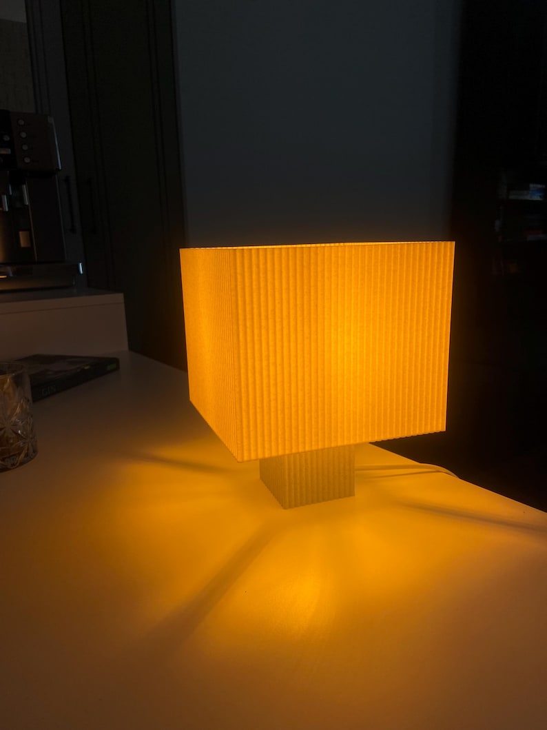 Marble Textured - Minimalist Japandi Style Table Lamp - Etsy